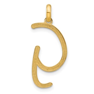 14K Gold Fancy Letter 'G' Charm Pendant Fine Jewelry Personalized ...