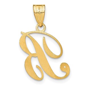 14K Gold Cursive Letter "b" Initial Pendant With Diamond - Etsy