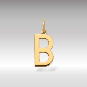 14K Gold Letter b Initial Pendant Dainty Personalized Pendant for ...