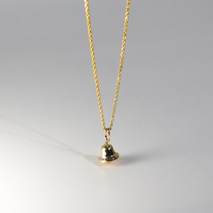 14k Real Gold Bell Pendant/charm Real 14k Gold Bell Pendant for Him/her ...