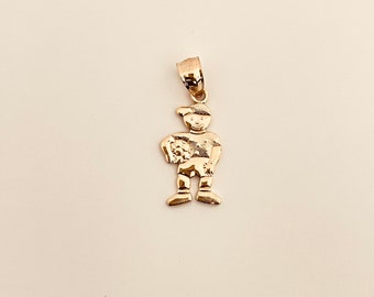 14k Gold Boy Charm | Etsy