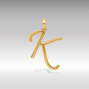 14K Gold Fancy Letter 'K' Charm Pendant Fine Jewelry Personalized ...