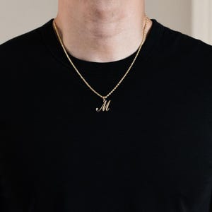 14K Gold Cursive Letter "m" Initial Pendant With Diamond - Etsy