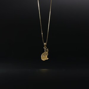 14k Gold Cat Pendant Charm Dainty Gold Cat Necklace Charm - Etsy