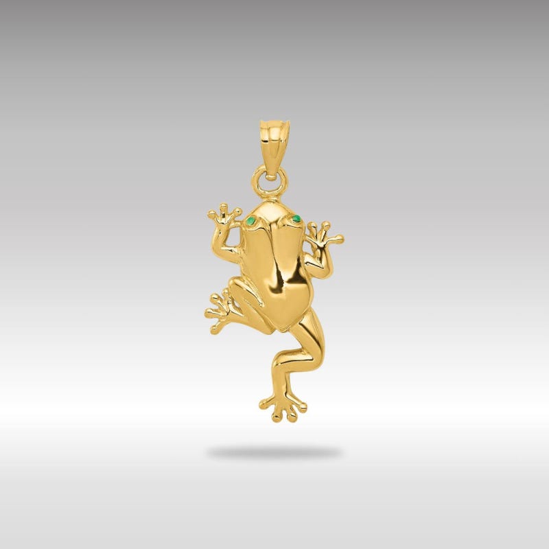 18k Gold Frog Pendant - Etsy UK