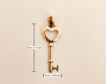 Heart Key Pendant | Etsy