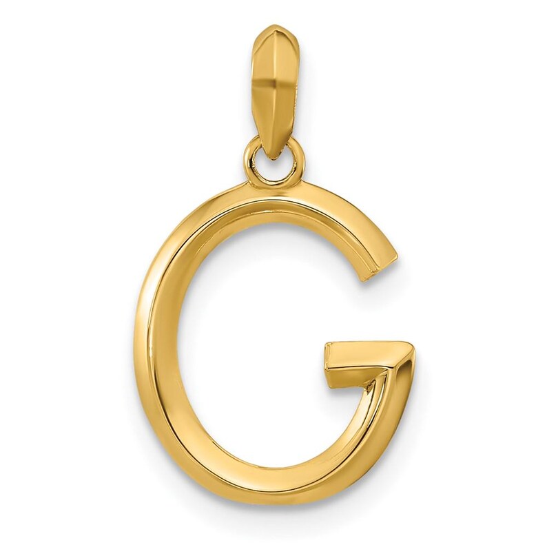 14K Gold Letter G Pendant Necklace – Fancy Initial G Necklace Pendant ...
