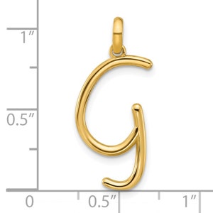 14K Gold Fancy Letter 'G' Charm Pendant Fine Jewelry Personalized ...