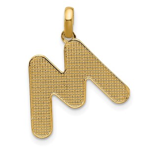 14K Gold Fancy Letter m Initial Pendant Dainty Personalized Pendant for ...