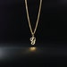 14k Gold g Initial Cursive Pendant Charm Gold Initial g Necklace Charm ...