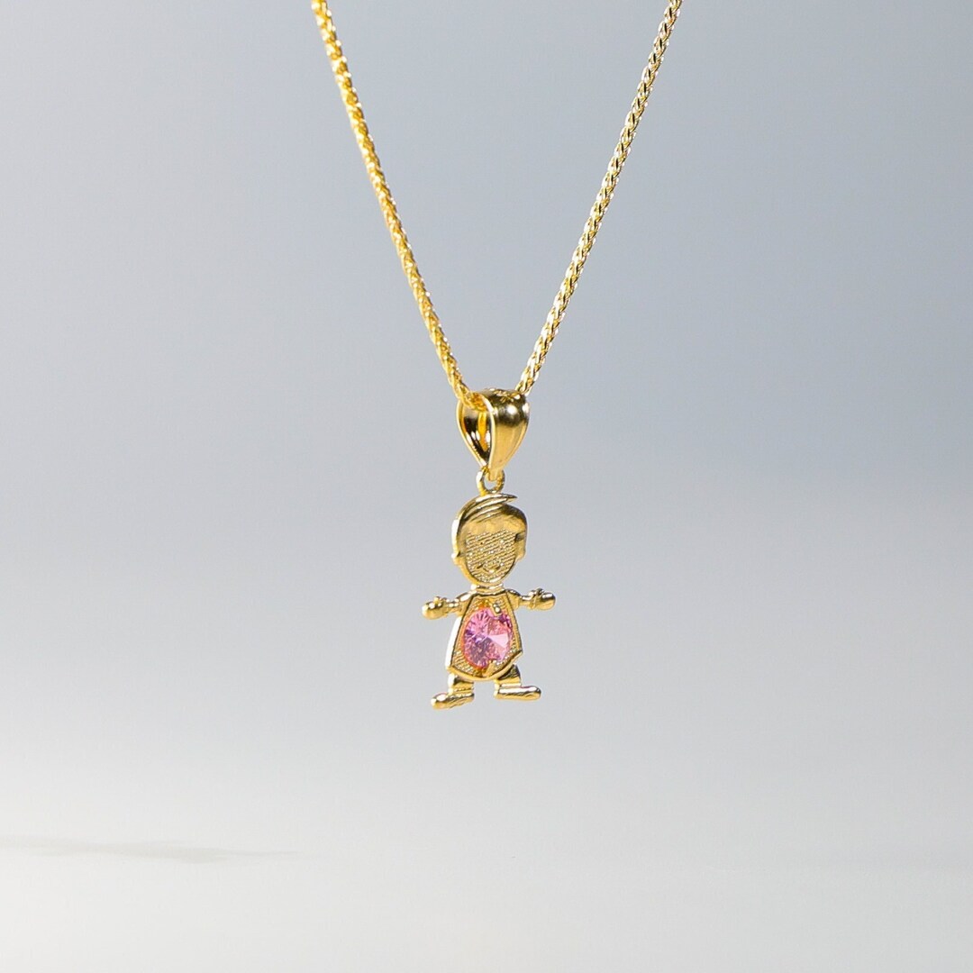 14k Gold October Birthstone Charm for Boys Gold Boy October Birthstone ...