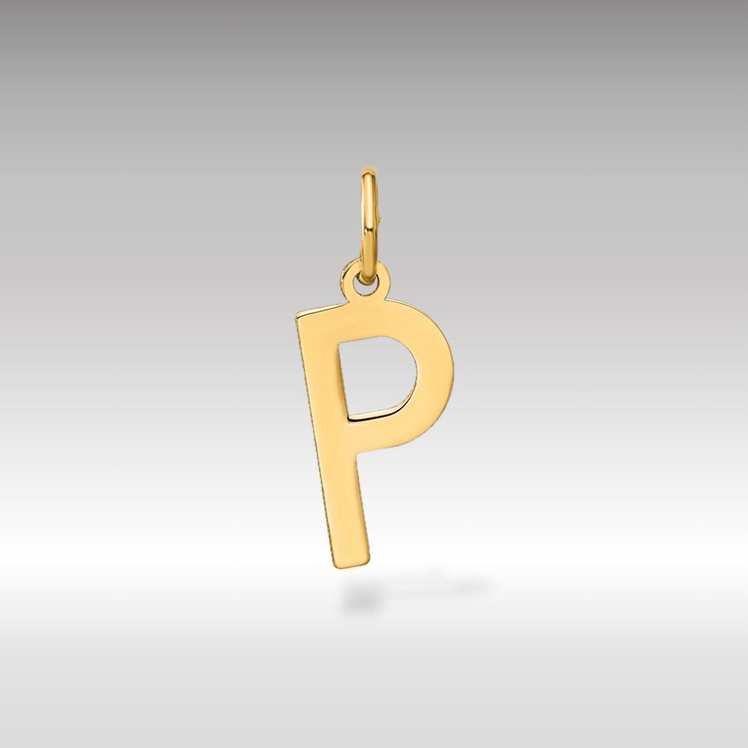 14K Gold Letter "p" Initial Pendant - Dainty Personalized Pendant for ...