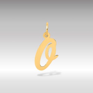 14K Gold Script Letter o Initial Pendant Dainty Personalized Pendant ...