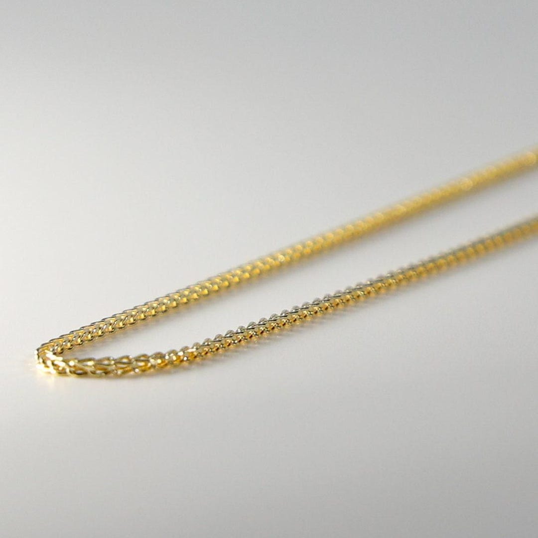 1.7mm 14k Gold Hollow Square Franco Chain- Gold Franco Chain Necklace ...