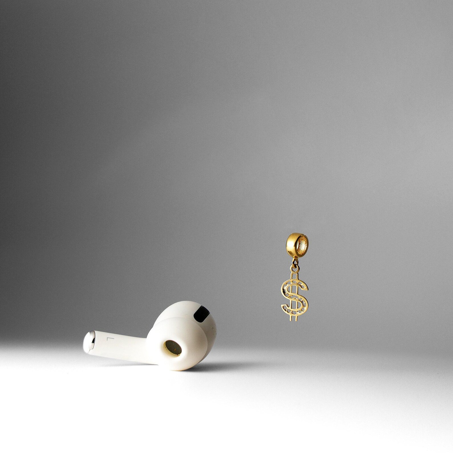 14k Gold Dollar Sign Pendant Charm- Real Gold Dollar Sign Necklace ...