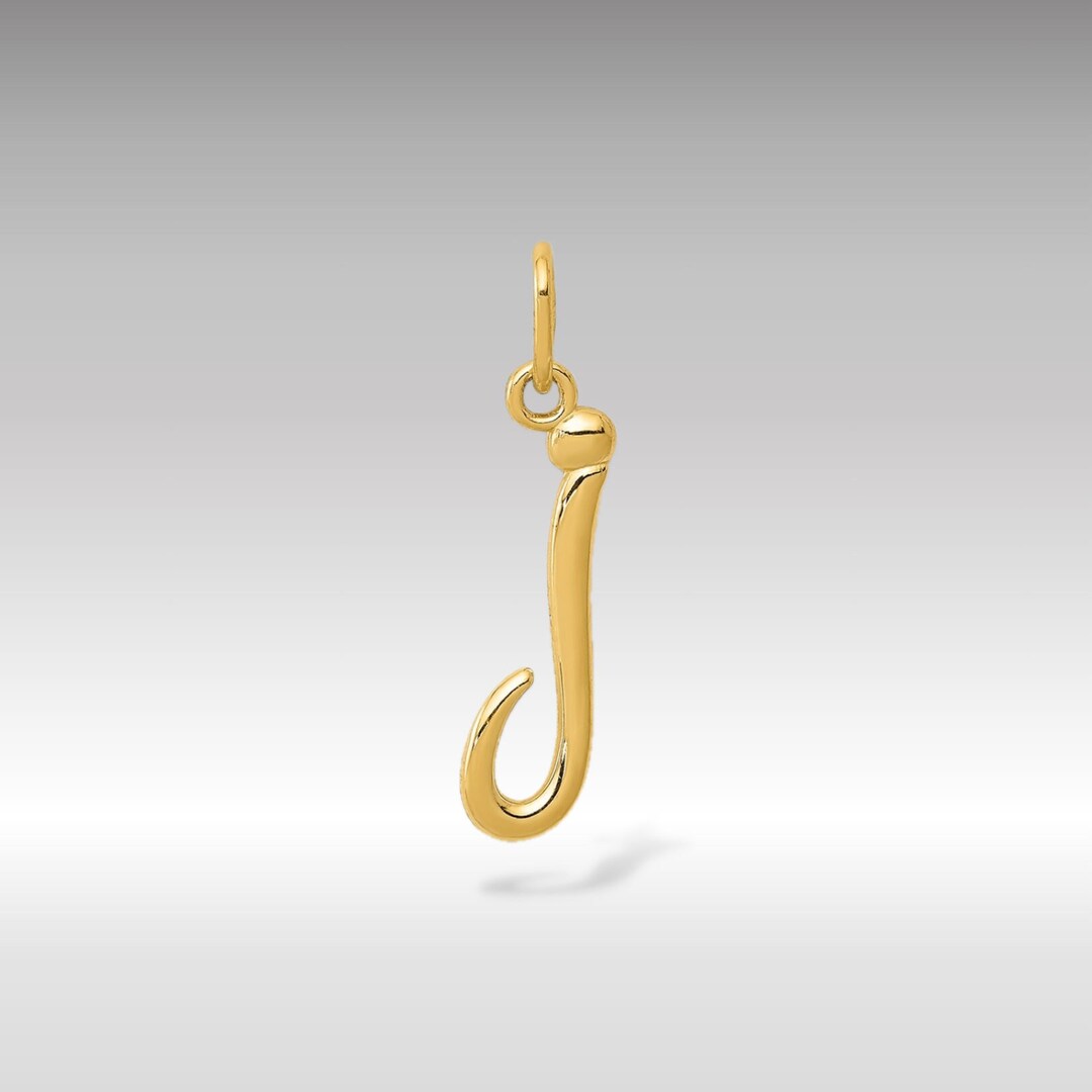 14K Gold Lowercase Initial j Pendant Dainty Personalized Pendant for ...