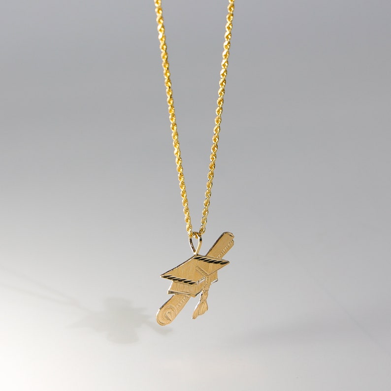 14K Gold Graduation Hat Charm Pendant Real Gold Graduation - Etsy