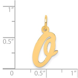 14K Gold Script Letter o Initial Pendant Dainty Personalized Pendant ...