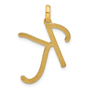 14K Gold Fancy Letter 'K' Charm Pendant Fine Jewelry Personalized ...