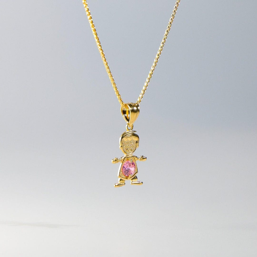 14k Gold October Birthstone Charm for Boys- Gold Boy October Birthstone ...