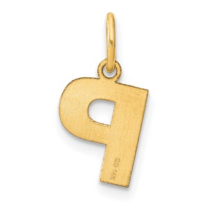 14K Gold Block Letter p Initial Pendant Dainty Personalized Pendant for ...