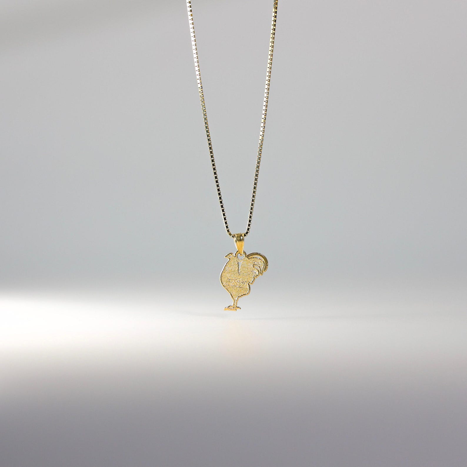 14K Solid Gold Rooster Pendant – Dainty Tiny Chicken Necklace, Luxury ...