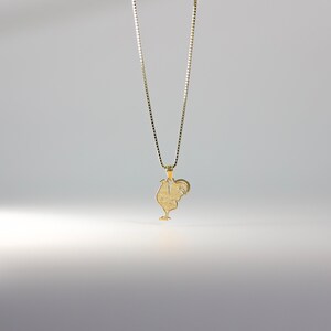 14K Solid Gold Rooster Pendant – Dainty Tiny Chicken Necklace, Luxury ...
