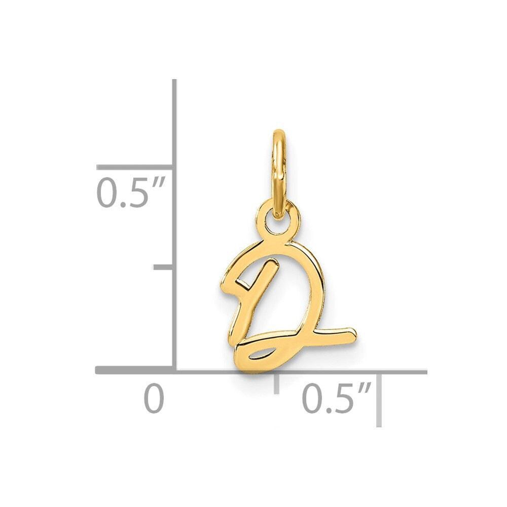 14K Gold Small Script Letter "d" Initial Pendant - Dainty Personalized ...