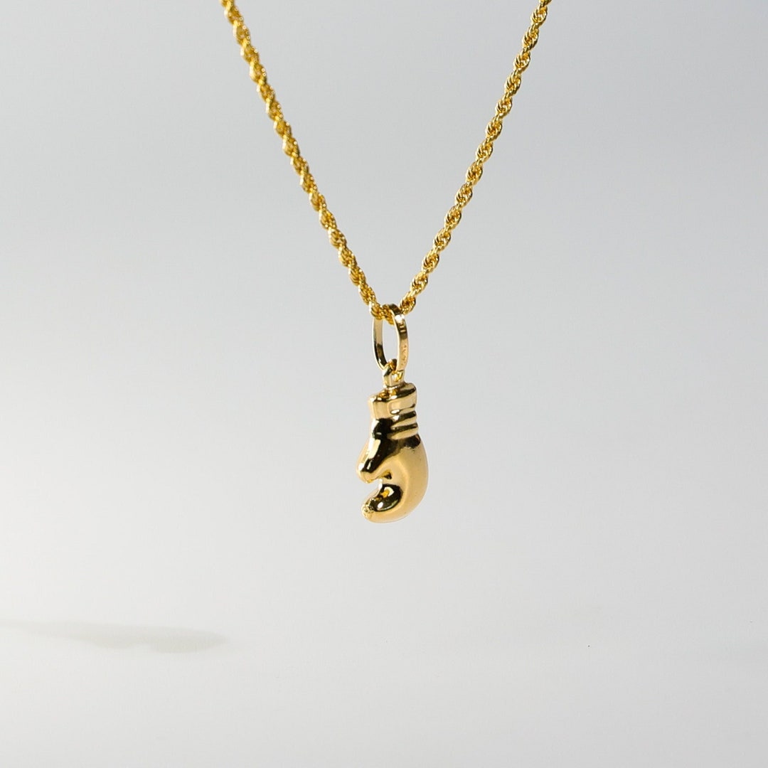 14k Gold Boxing Glove Pendant Charm Real Gold Boxing Glove Necklace Charm for Him/her - Etsy