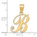 14K Gold Cursive Letter "b" Initial Pendant With Diamond - Etsy