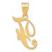 14K Gold Cursive Letter "f" Initial Pendant With Diamond – Diamond ...
