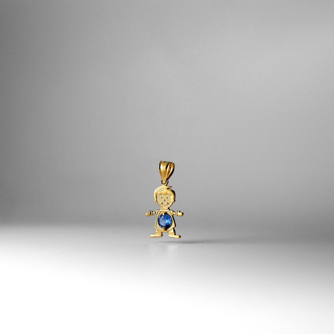 14k Gold December Birthstone Charm for Boys- Gold Boy December ...