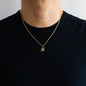14k Gold r Initial Cursive Pendant Charm Gold Initial r Necklace Charm ...