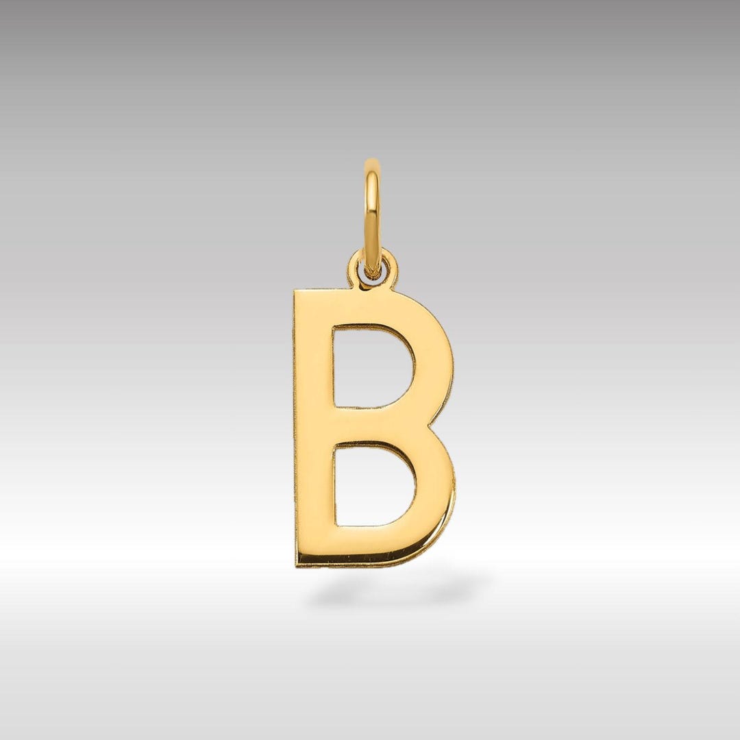 14K Gold Letter "b" Initial Pendant - Dainty Personalized Pendant for ...