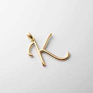 14K Gold Fancy Letter 'K' Charm Pendant Fine Jewelry Personalized ...