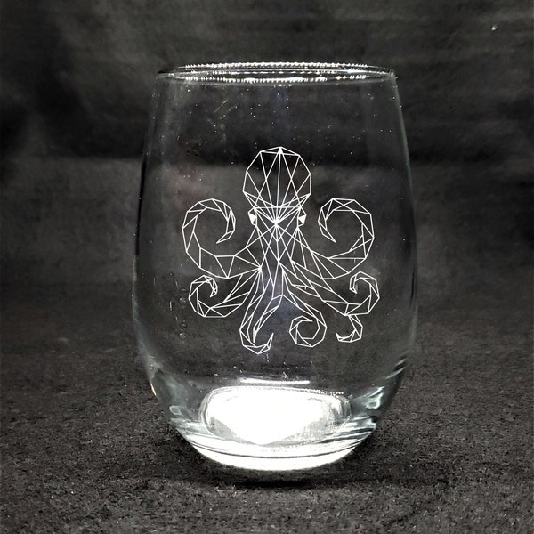 Octopus Wine Glass - Etsy