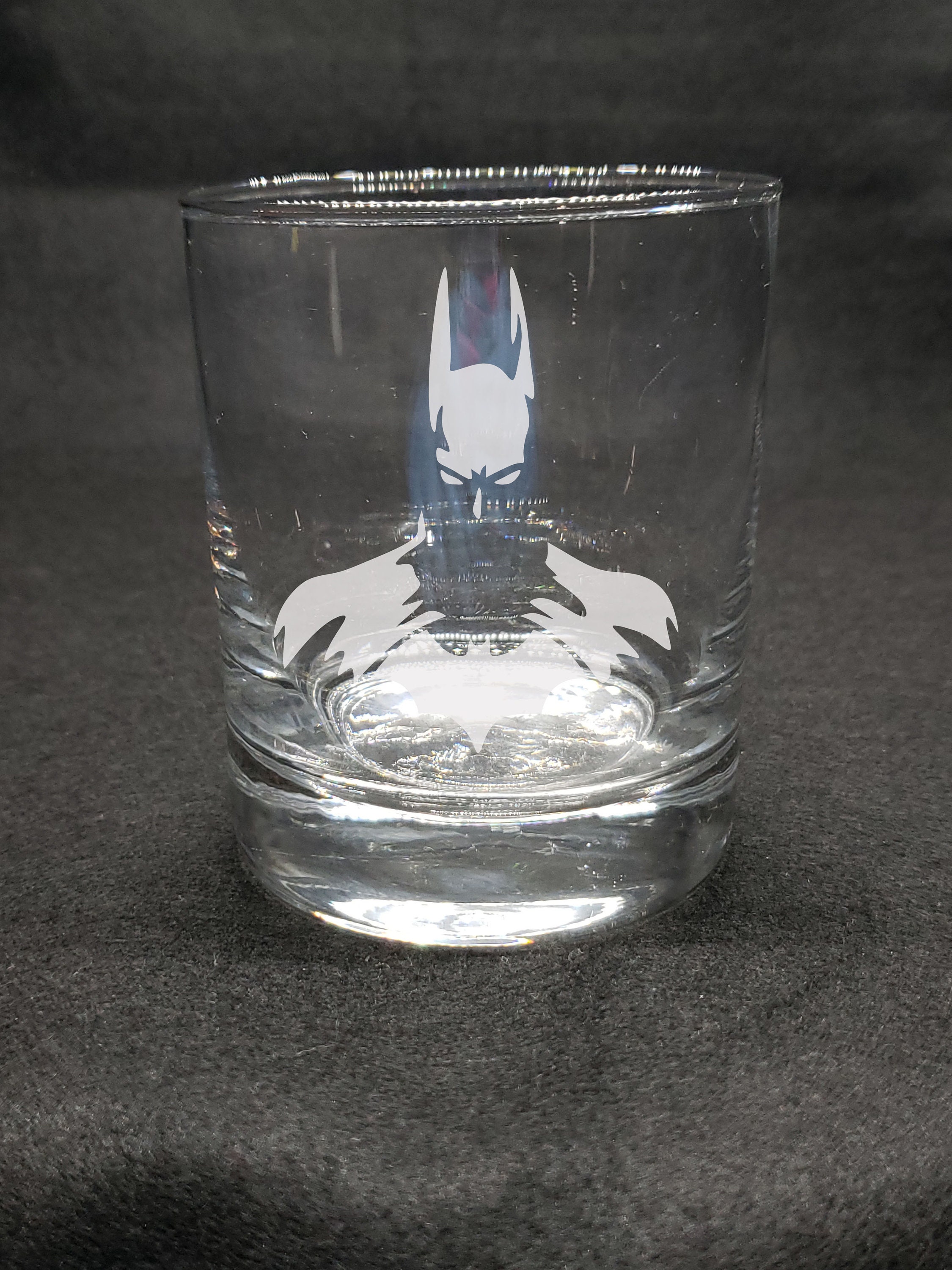 Batman Inspired Etched Shotglass Beer Pint Mug Whiskey - Etsy