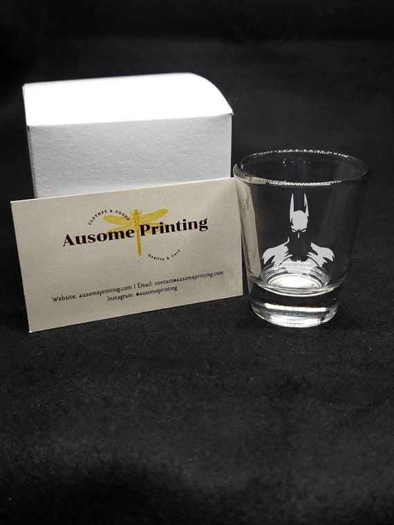 Batman Inspired Etched Shotglass Beer Pint Mug Whiskey - Etsy