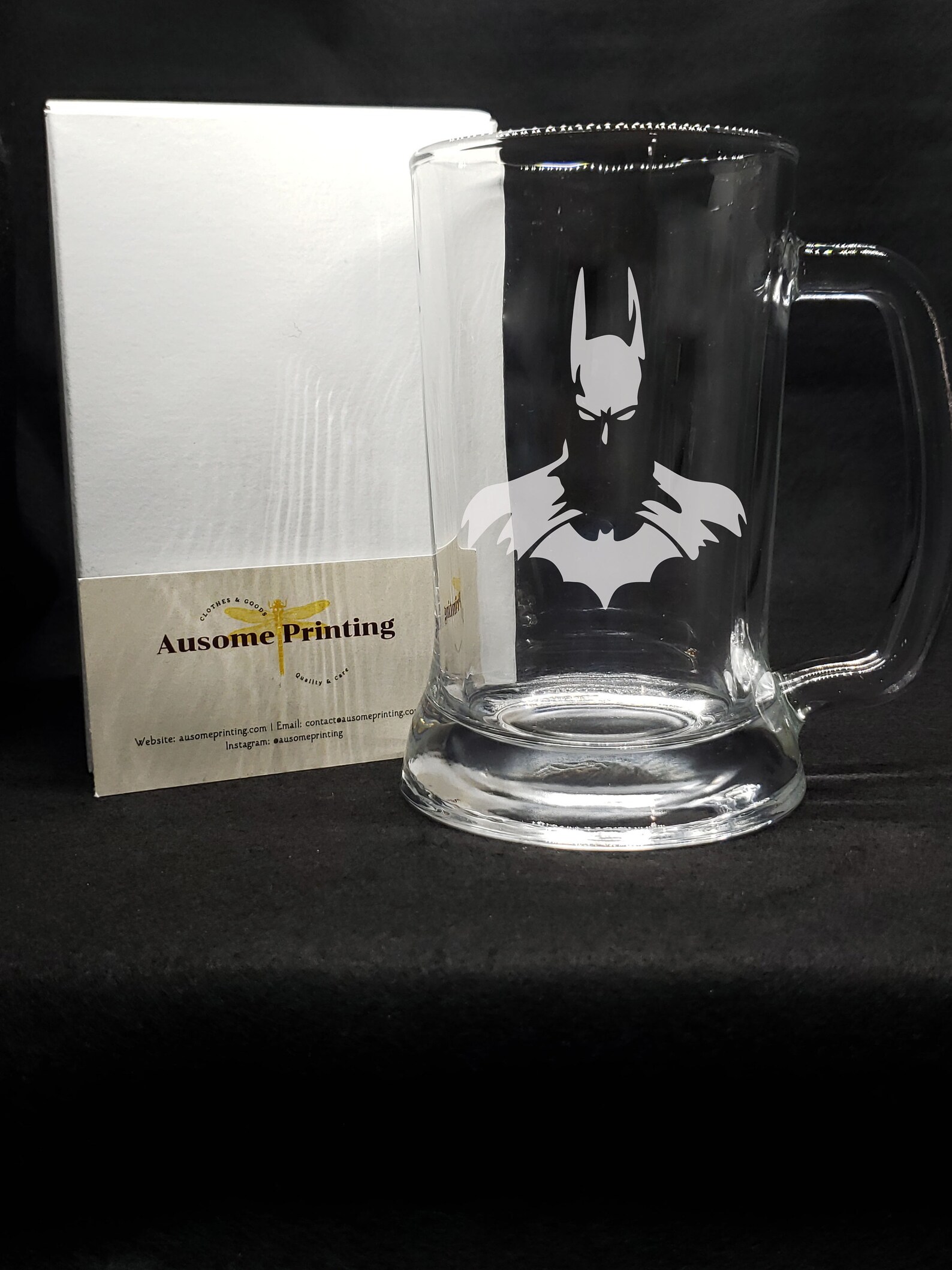 Batman Inspired Etched Shotglass Beer Pint Mug Whiskey | Etsy