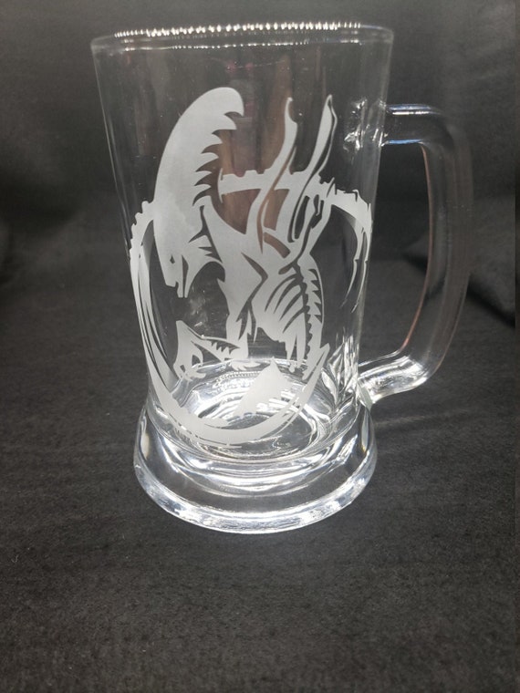 Aliens Inspired Xenomorph Etched Pint Glass and Mugs - Etsy