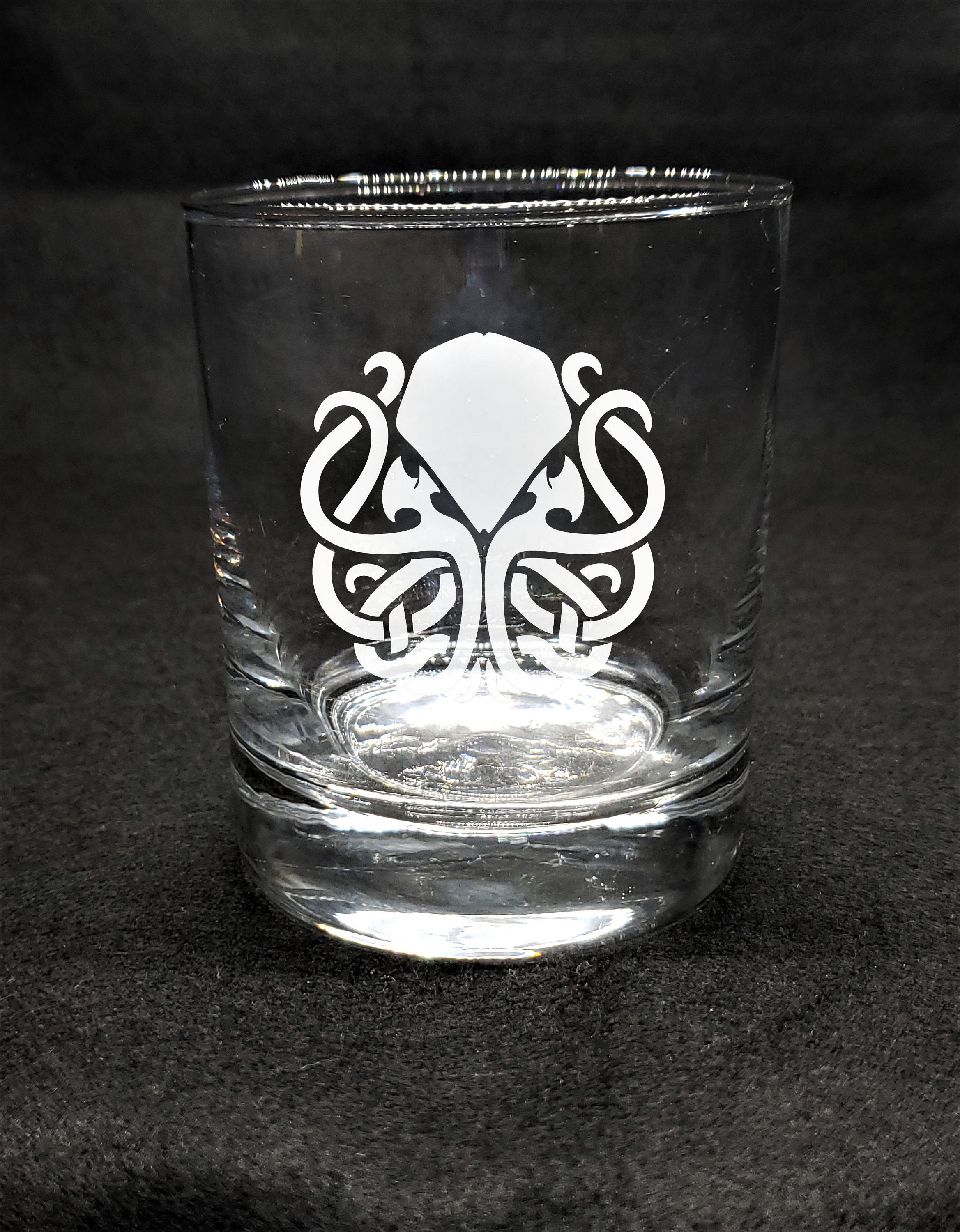 Cthulhu Etched Whiskey Glass Stemless Wine Glass Pint Glass | Etsy