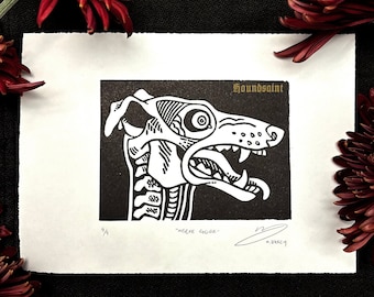 Linocut Print: Cry for Judas - Etsy