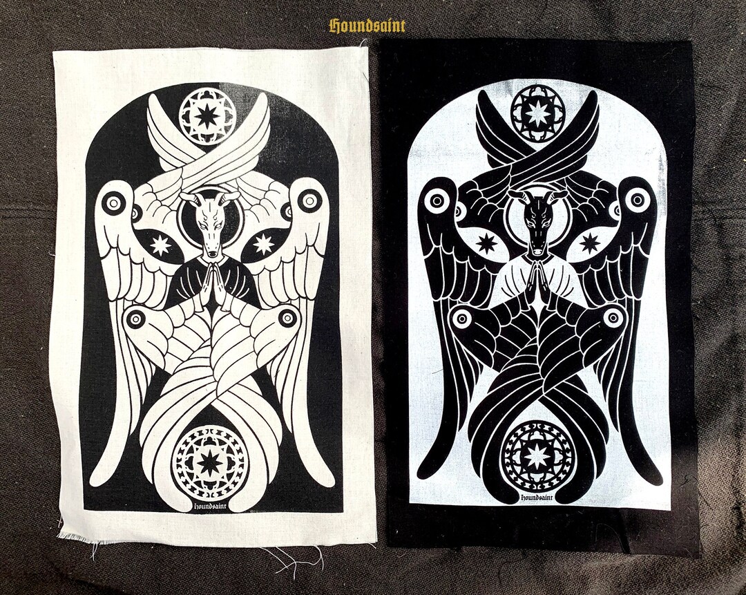 Blockprint Patch: Houndsaint Greyhound Seraphim Angel - Etsy