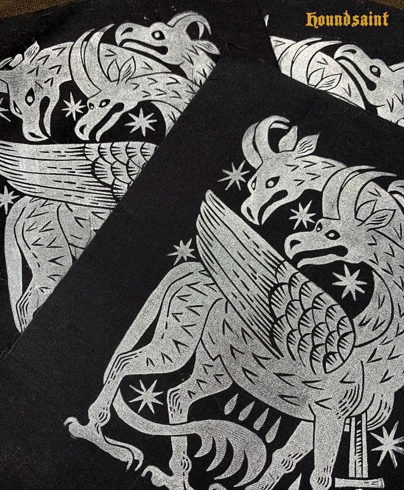 Blockprint Patch: Gatekeeper Dragon - Etsy