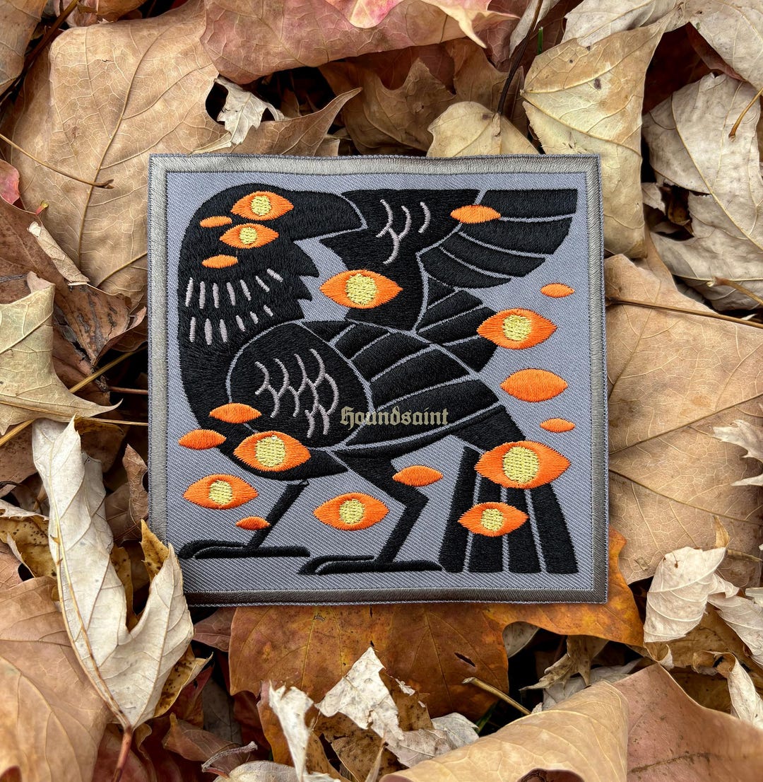 Embroidered Patch: Crow & Eyes - Etsy