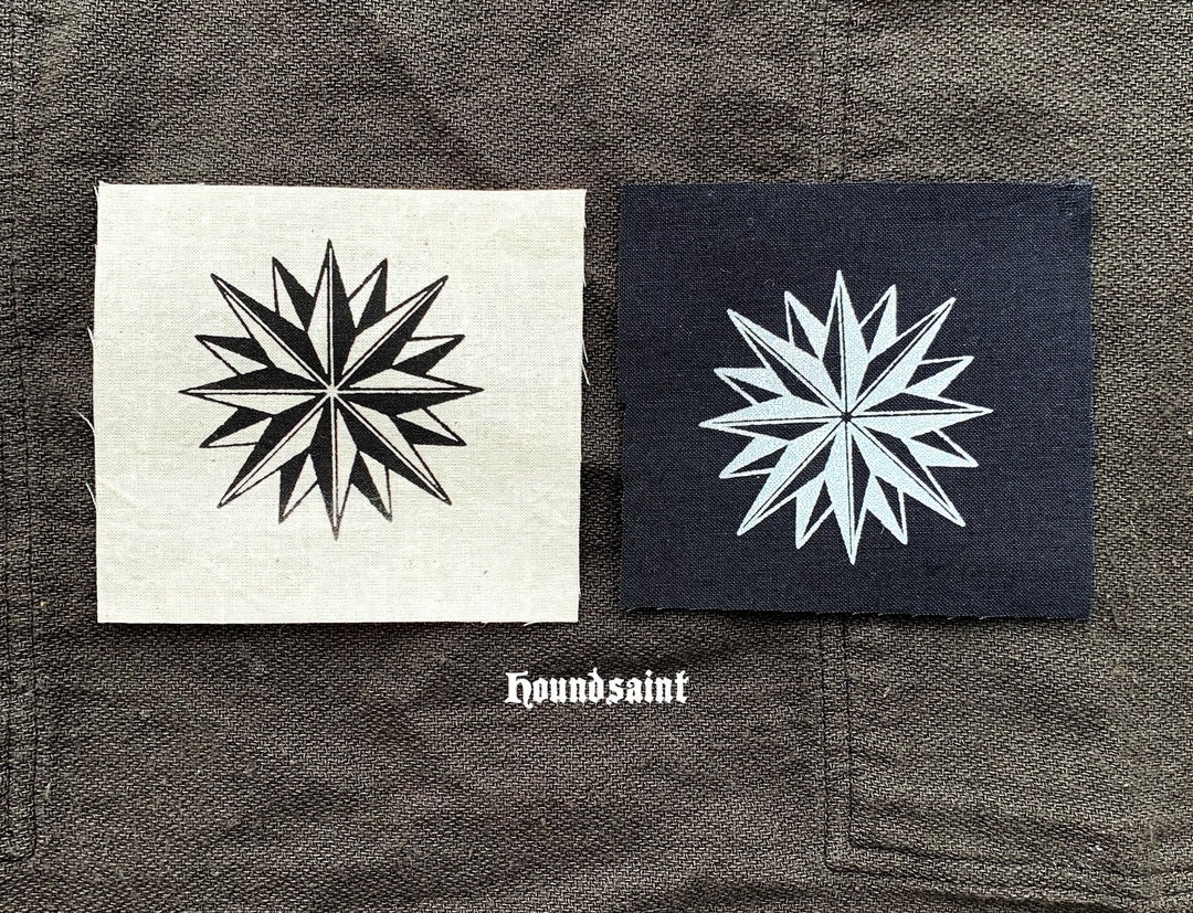 Blockprint Patch: Medieval Star - Etsy
