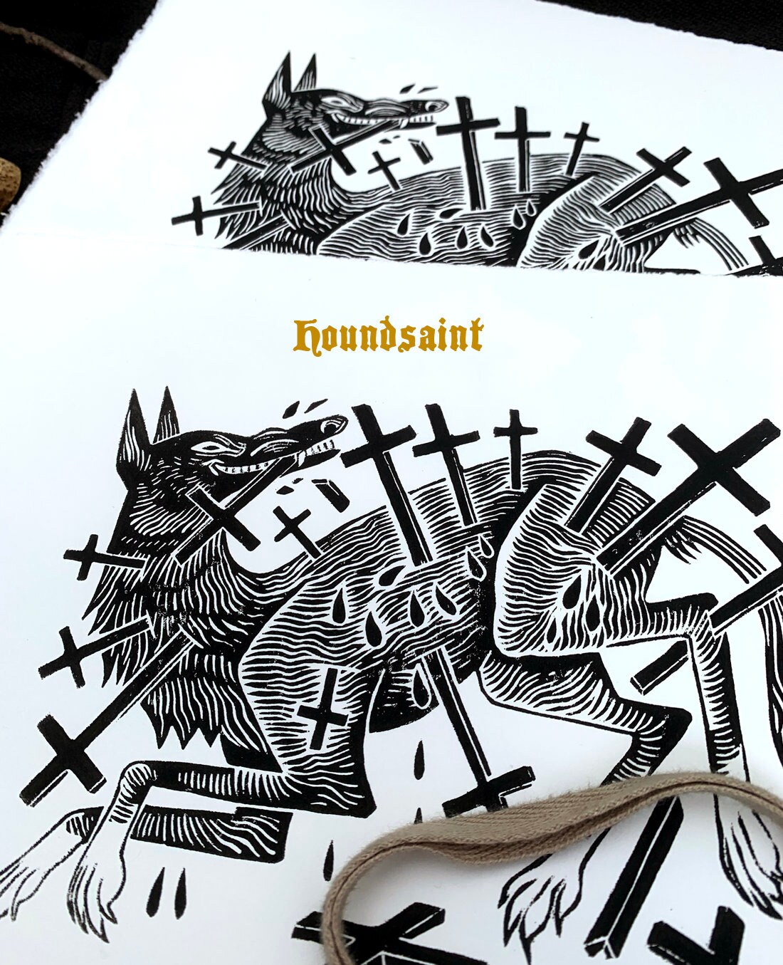 Linocut Print: Cry for Judas - Etsy