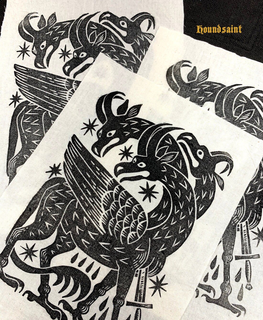 Blockprint Patch: Gatekeeper Dragon - Etsy