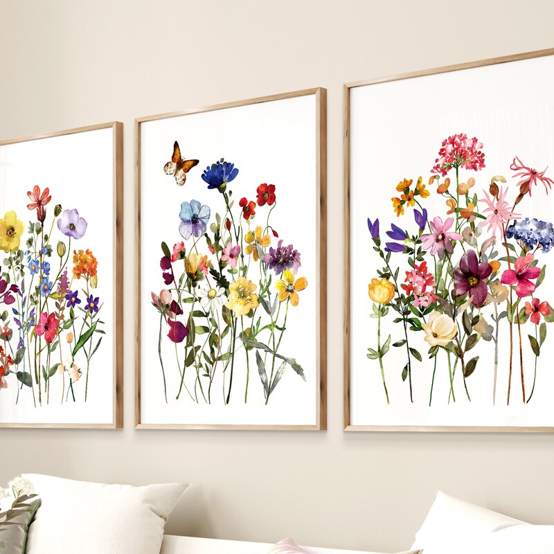 Wildflower Wall Art - Etsy