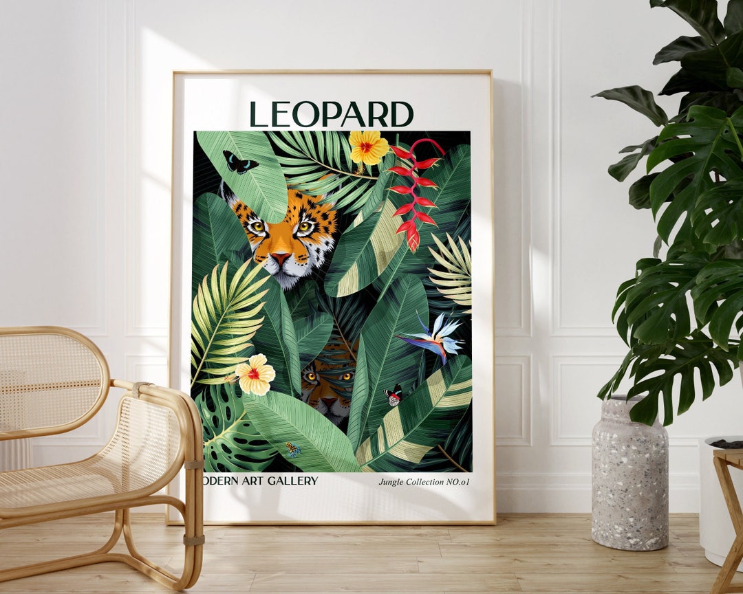 LEOPARD WALL ART Print Safari Animals Art Leopard Print - Etsy